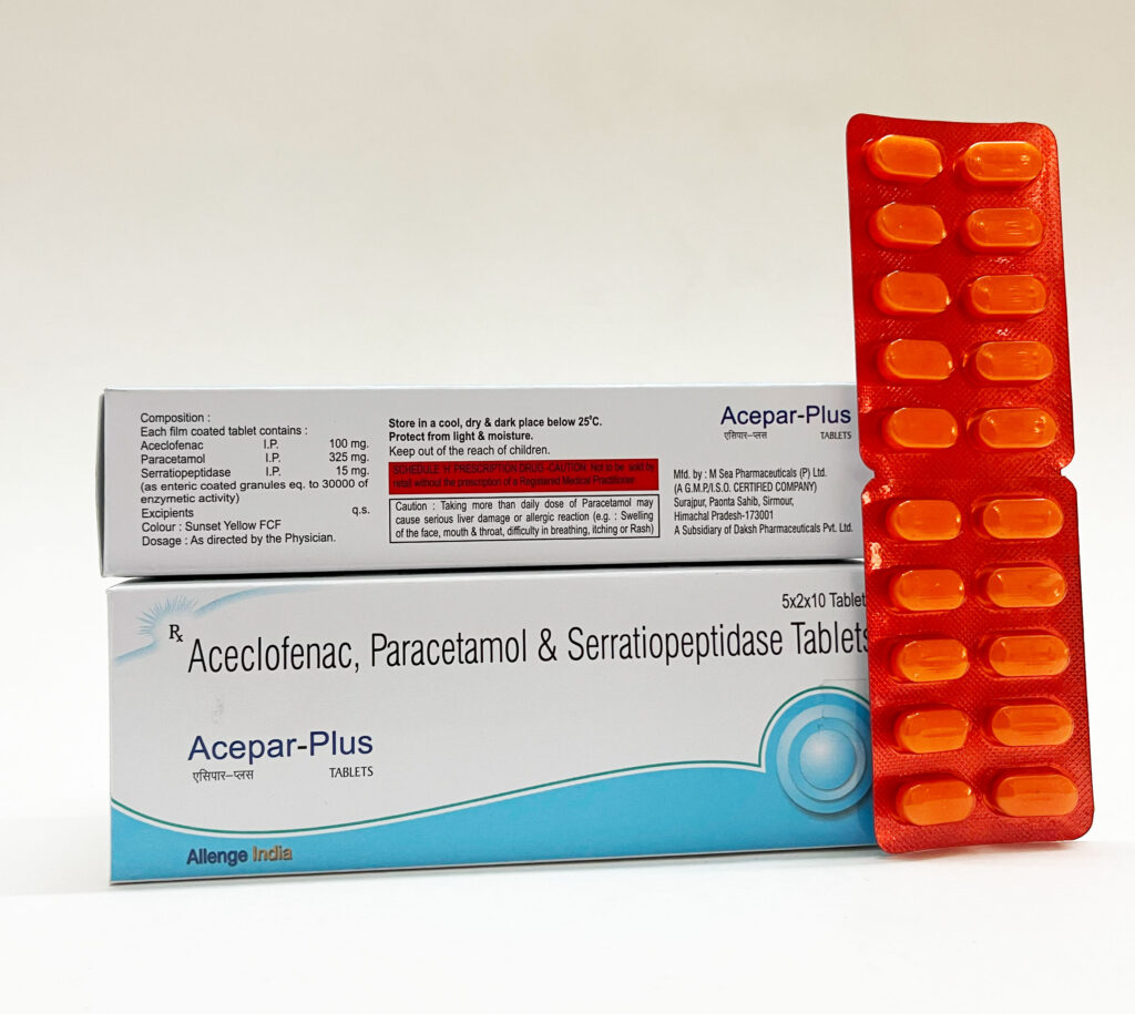 Acepar | Aceclofenac + Paracetamol
